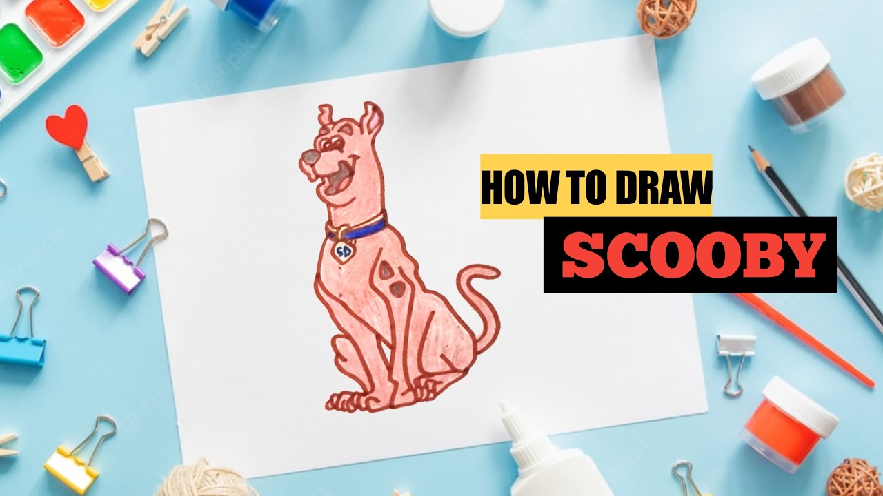 How to draw Scooby-Doo | Scooby Doo drawing step by step | Easy Drawing ...