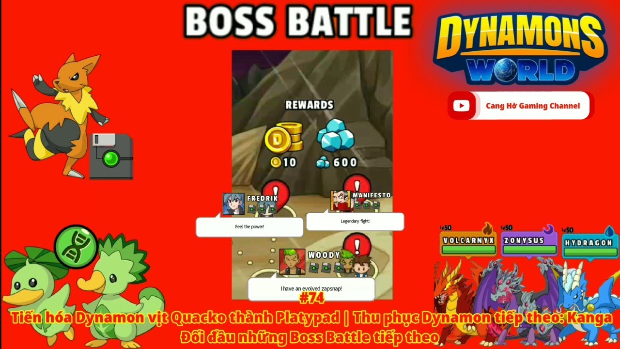 Dynamons World #74 - Tiến hóa Dynamon vịt Quacko thành Platypad | Thu ...