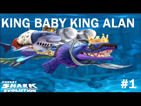 King of Hungry Shark ALAN & KING BABY - Hungry Shark Evolution - YouTube