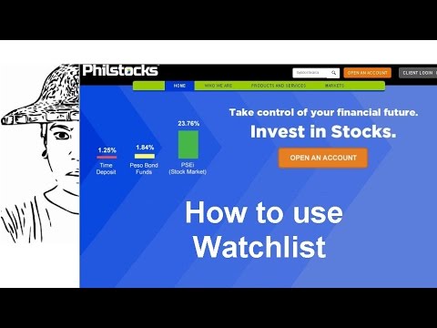How to use watchlist - - Philstocks Tutorial Ep3 - YouTube
