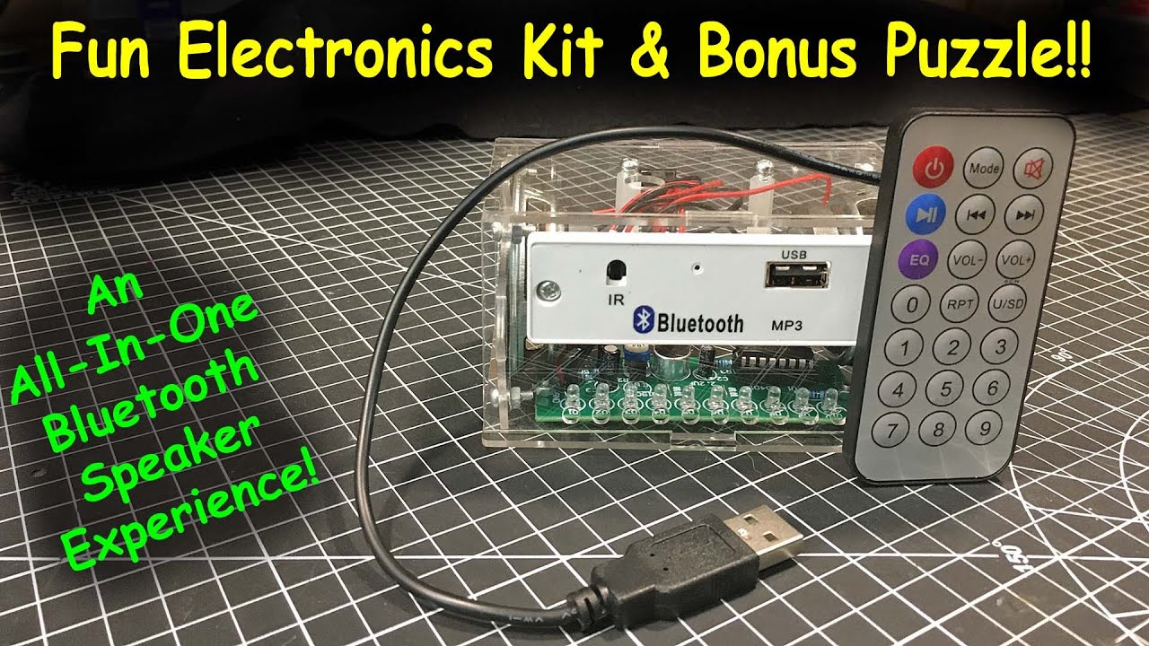 Uni-Byte 0213 - VERY Nice .. but Puzzling BLUETOOTH Speaker Kit! - YouTube