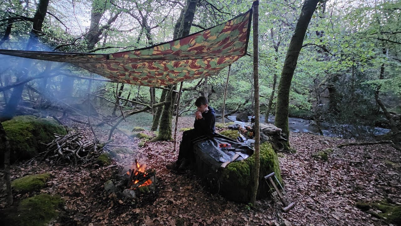 River Crossing , Bushcraft Camping. - YouTube