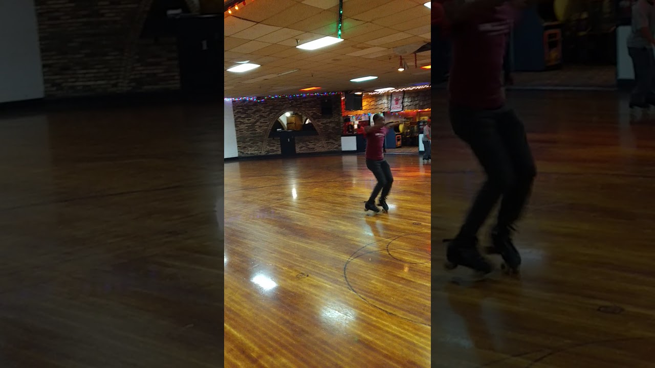 Calving doing what he does at Glenwood skating rink - YouTube