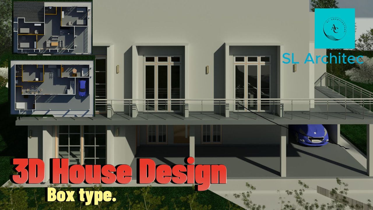 3D House Design Box Type (With Floor Plans.)(Sri Lanka) - YouTube