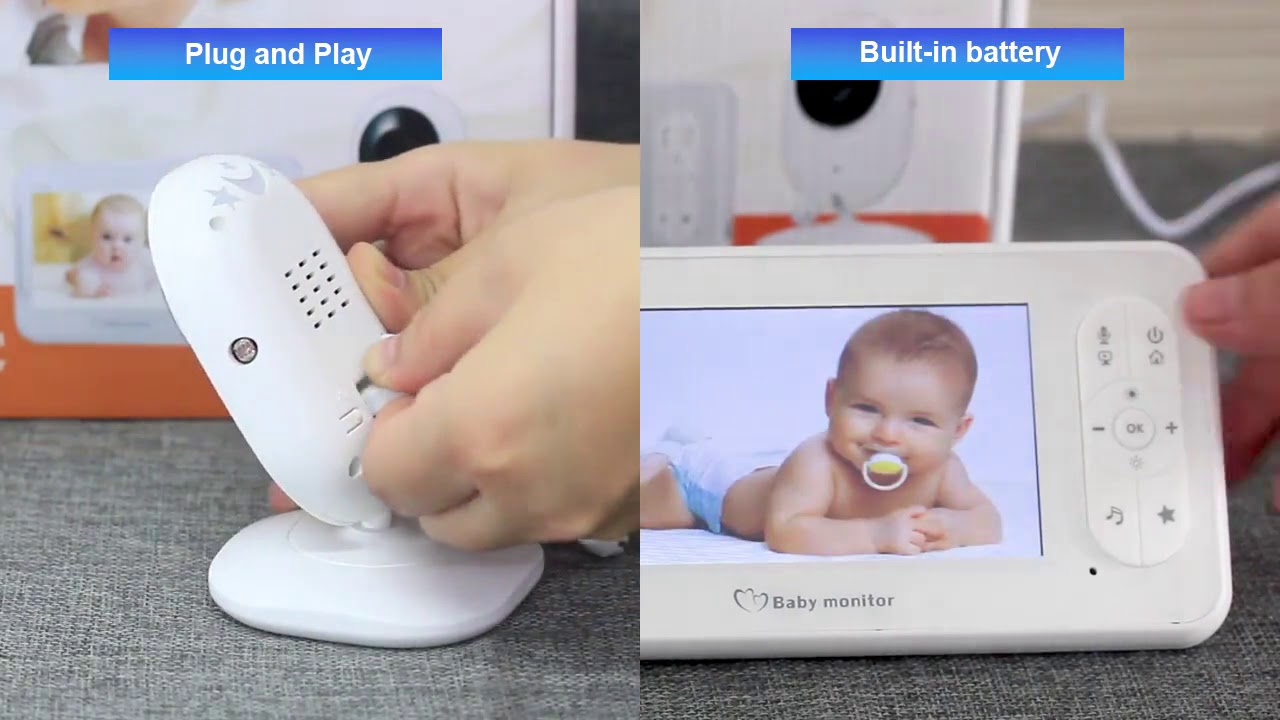Fuers 4.3 inch LCD Two Way Wireless HD Baby Monitor CCTV System - YouTube