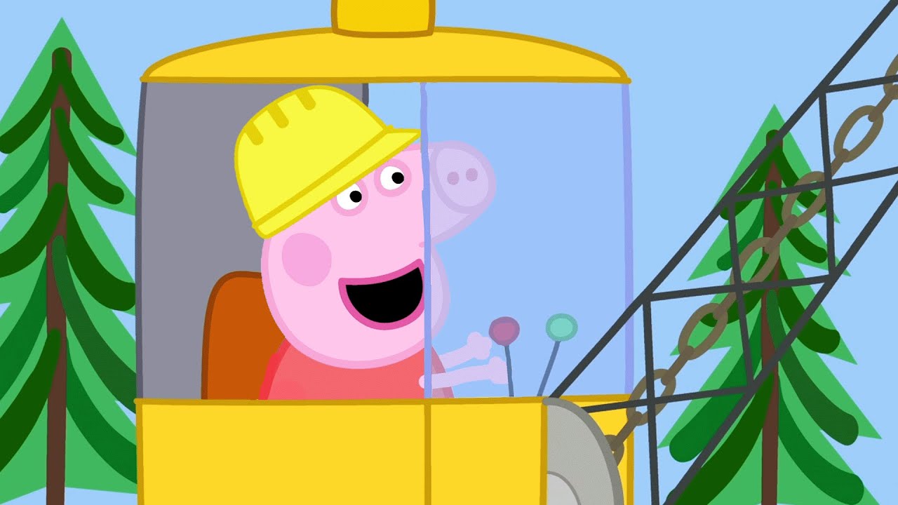 Peppa Plays With A Crane 🐷 We Love Peppa Pig - YouTube