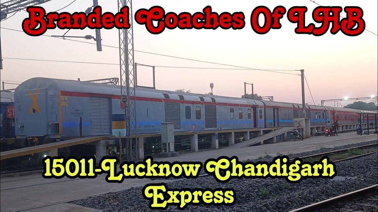 Branded Coaches Of LHB With 15011-Lucknow Chandigarh Express At Washing ...