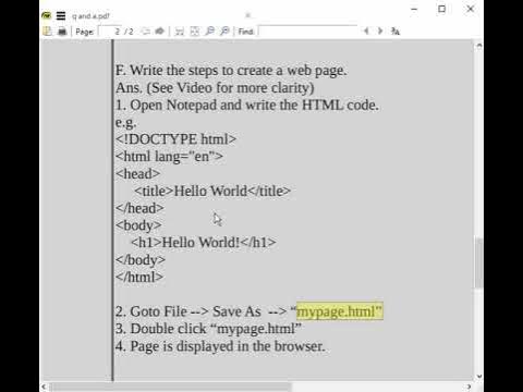 basic html page - YouTube