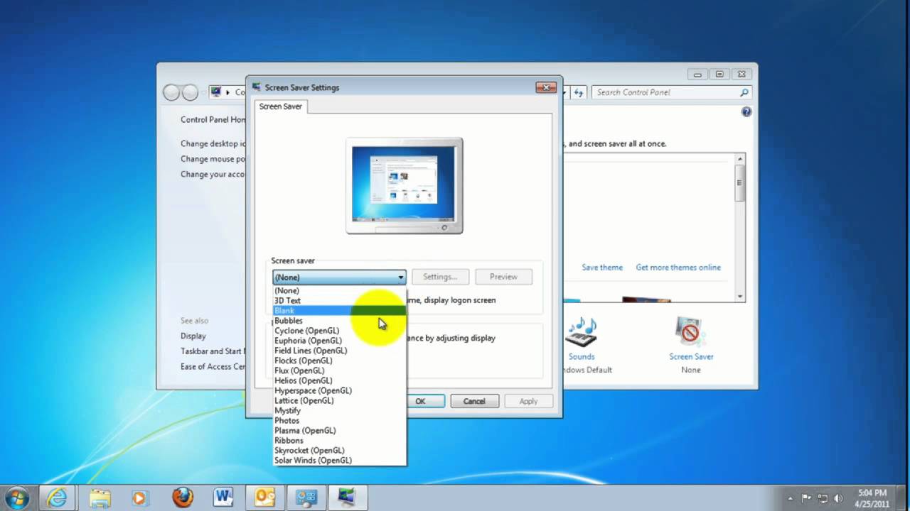 Tech Support: Change Screensaver in Windows 7 - YouTube