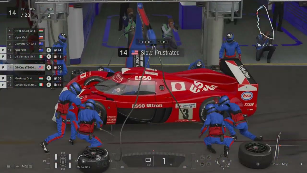 GT7 Grinding Lemans 700pp GT-One (TSO20) '99 fuel map 3 - YouTube