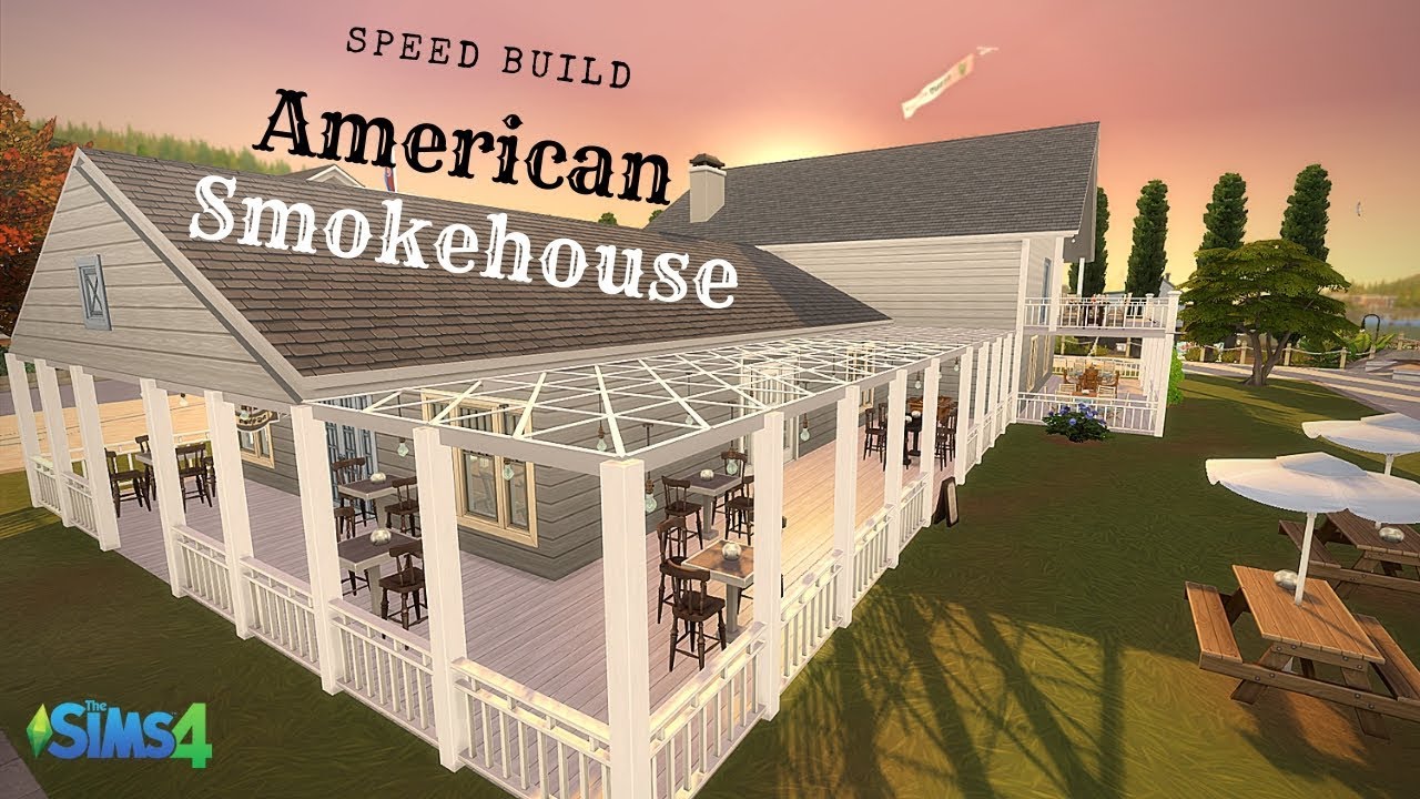 The Sims 4 // Speed Build // American Smokehouse // NO CC - YouTube