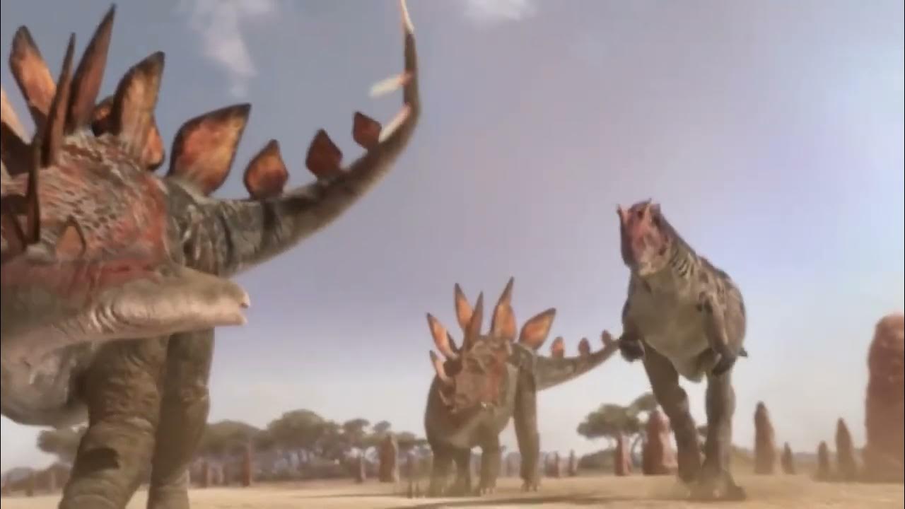 Planet Dinosaur:Allosaurus vs Stegosaurus(resounded) - YouTube