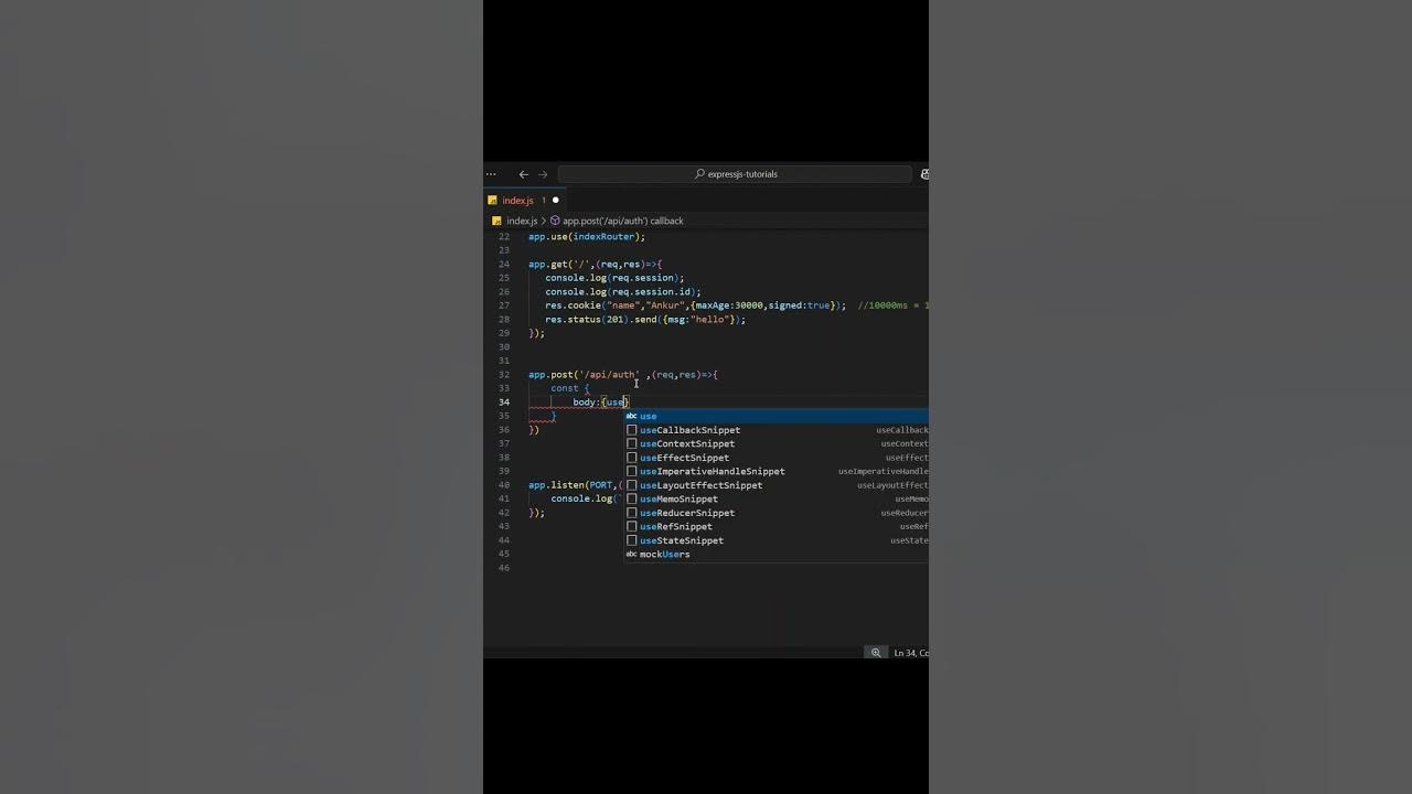🔐 Session Management in Express - Fake Authentication System (Part 2) - YouTube