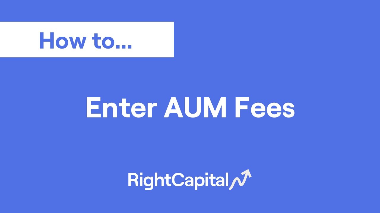 How To Enter AUM Fees - YouTube