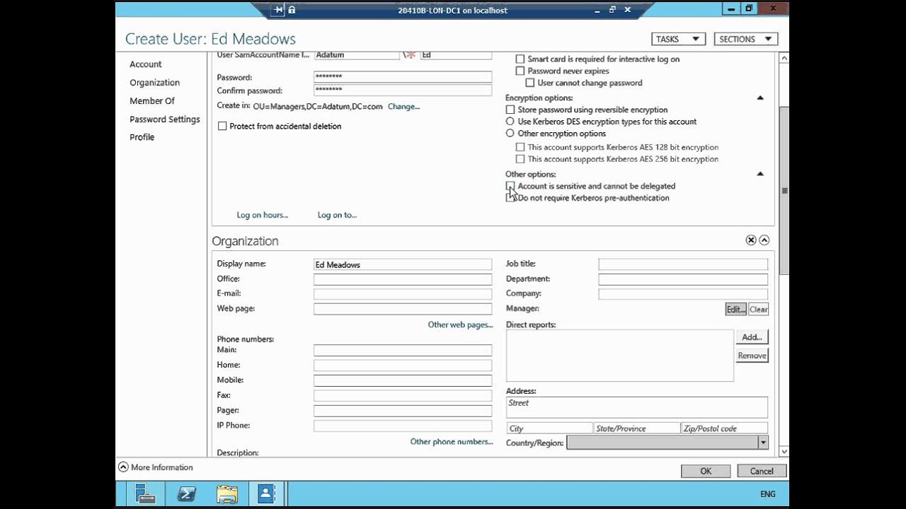 Windows Server 2012 Active Directory Users and Computers ADAC - YouTube