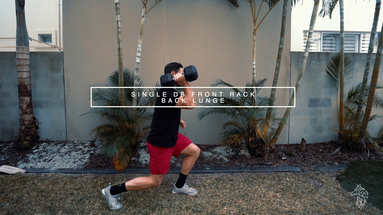 Single DB Front Rack Back Lunge - YouTube