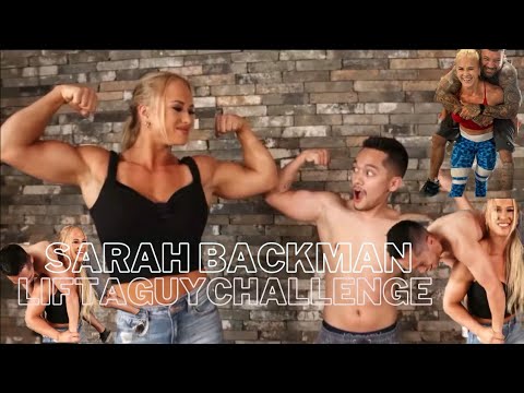 strongest arm wrestler sarah backman lift and carry week poor guy#liftaguychallenge #fitness