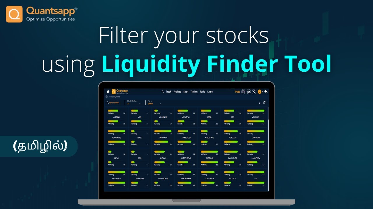 Filter your stocks using Liquidity finder tool (தமிழில்) - YouTube