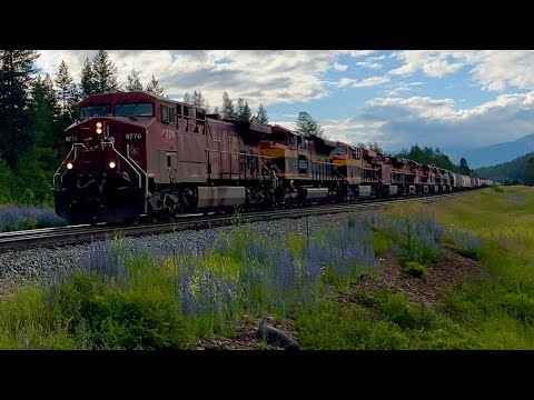 Lashup!!!! CP 9770 East - CPKC 416 (Mixed) - CP Cranbrook Sub - Caithness, British Columbia ...