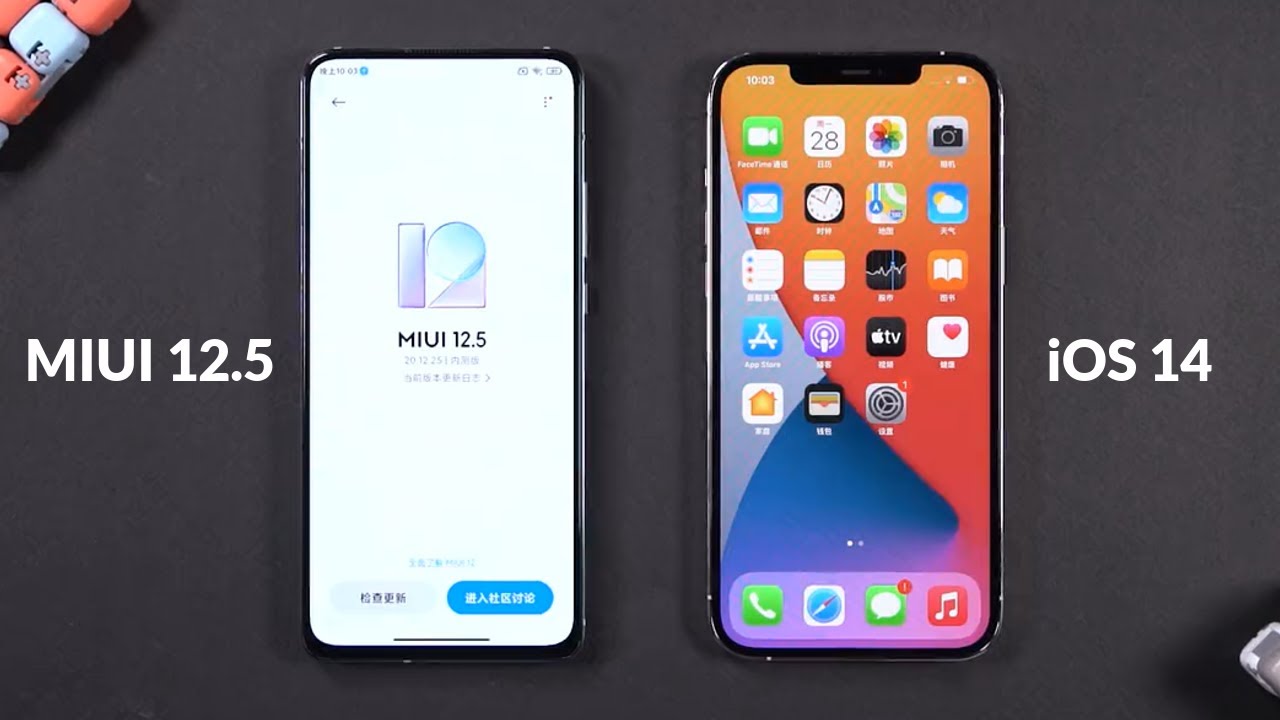 MIUI 12.5 VS iOS 14 - COMPARISON - YouTube