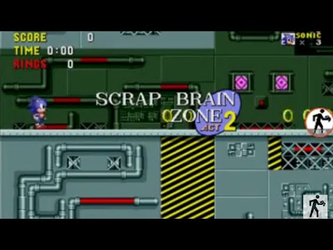 Sonic the Hedgehog Mobile Walkthrough Scrap Brain Zone Act 2 - YouTube