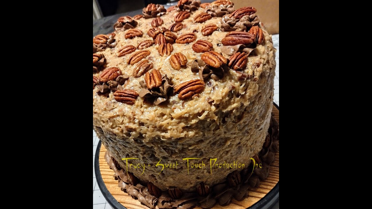 Three Layer Gentle Giant German Chocolate Cake - YouTube