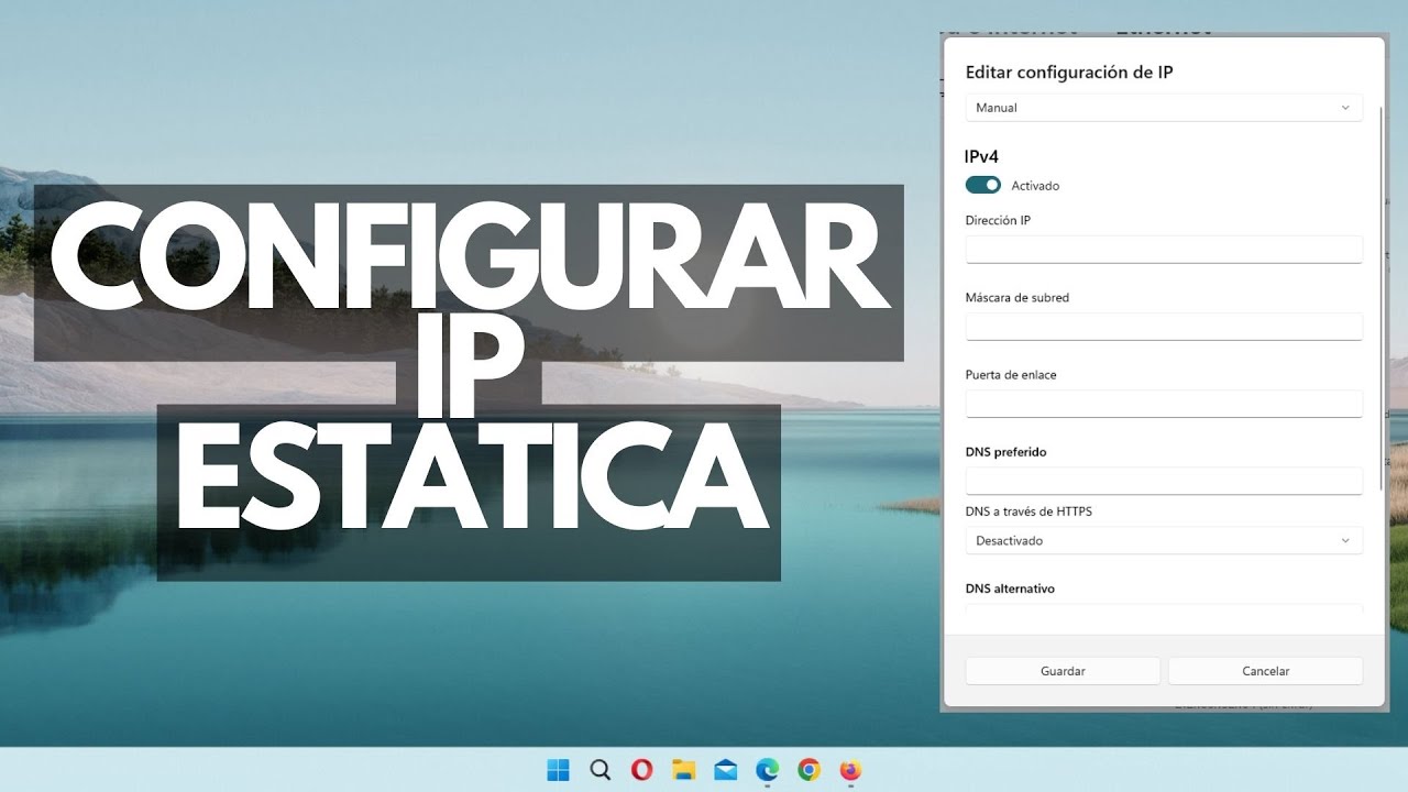 Configurar IP ESTÁTICA / Manual en Windows 10 y 11 | Muy fácil 👌 😁 ...