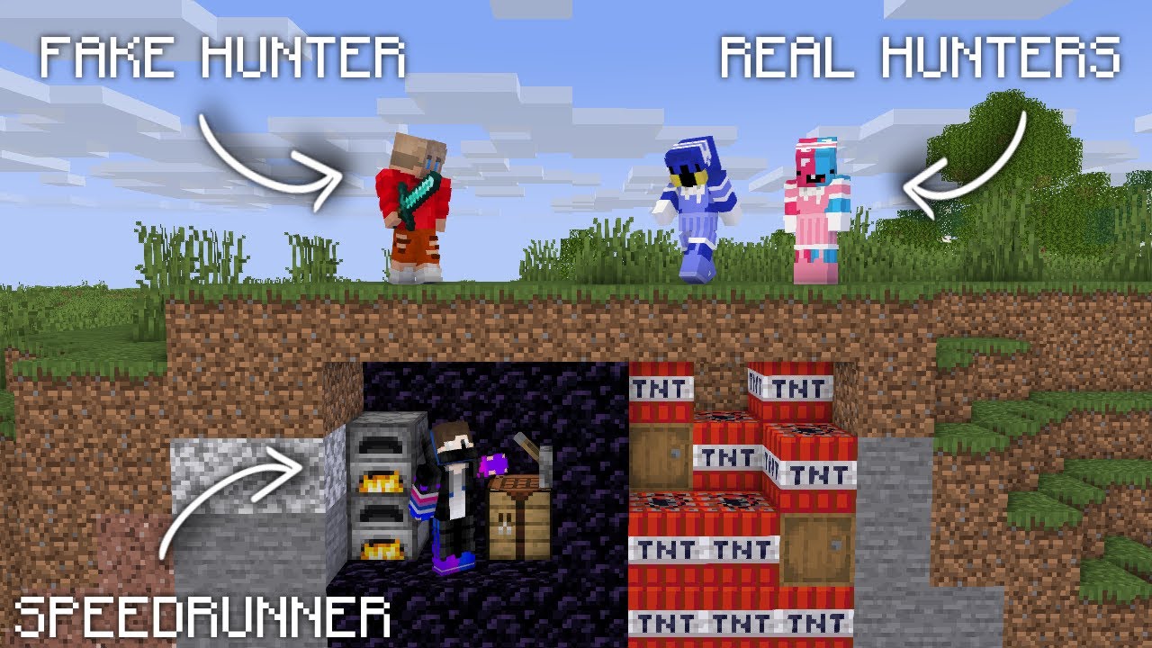 Minecraft Speedrunner VS 4 Hunters But With A SPY - YouTube
