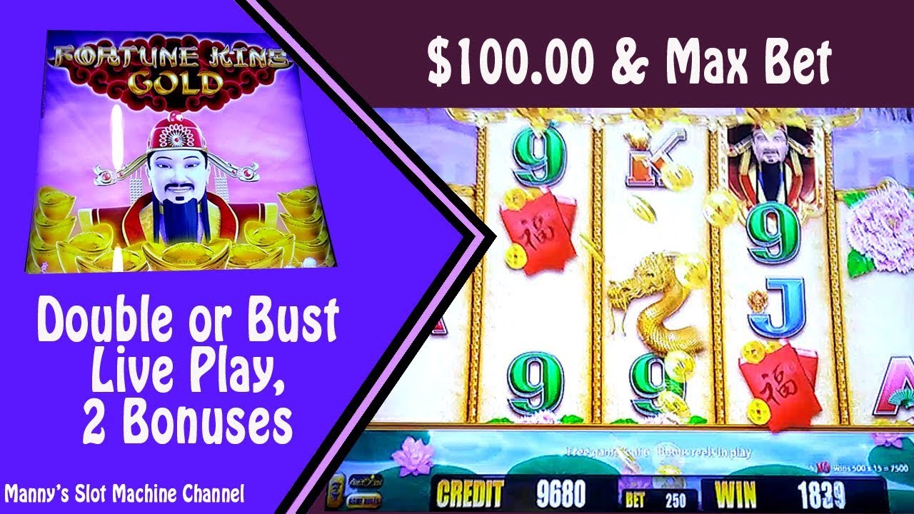 (Double or Bust) Fortune King Gold by Aristocrat Live Play and 2 ...
