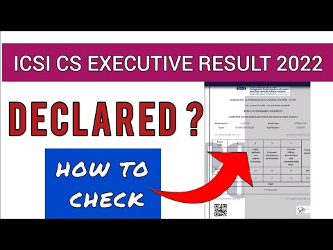 ICSI CS Executive Result 2023 | How To Check ICSI CS Executive Result ...