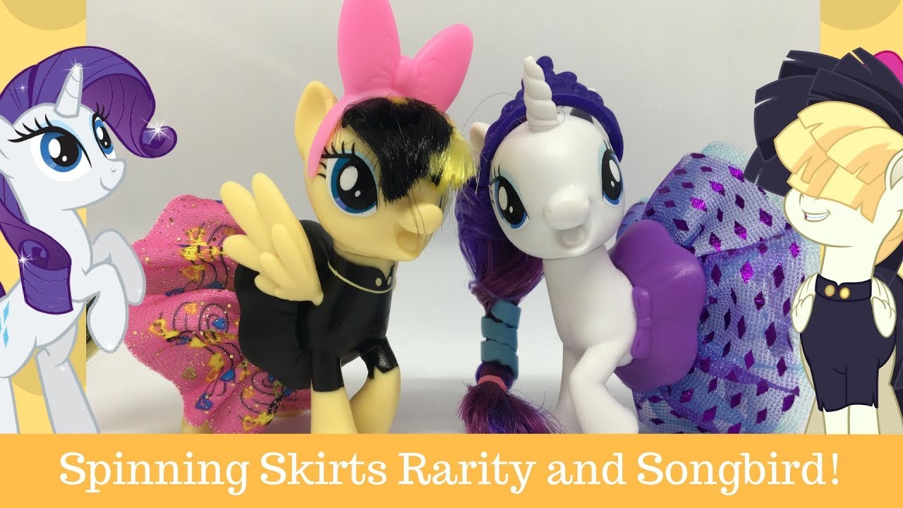 My Little Pony Songbird and Rarity Spinning Skirts Review! - YouTube