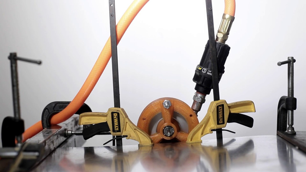 3D Printed Tesla Turbine Test Run at 120 PSI - YouTube