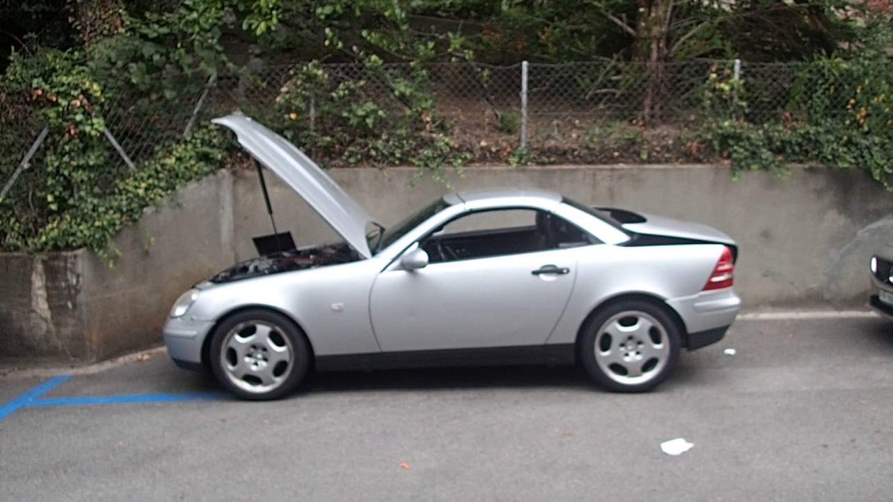 Mercedes-Benz SLK230 R170 - Opening the roof over the Internet - YouTube