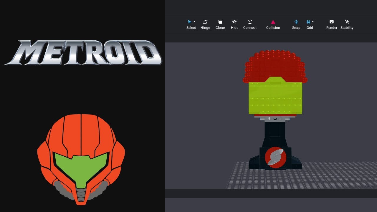 LEGO Speed Build - Samus Aran Helmet [Pt.1] - YouTube