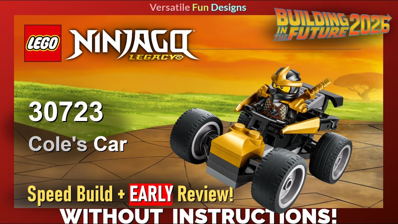 🥷 NEW 2026 LEGO Ninjago Legacy Cole's Car 30723 PAPER BAG - Speed Build ...
