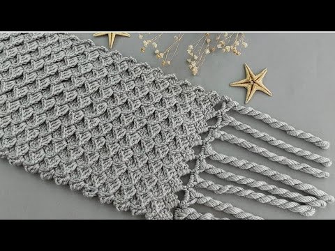 kolay tığ işi çift taraflı şal & boyunluk modeli yapımı #crochet /yeni örgü modelleri