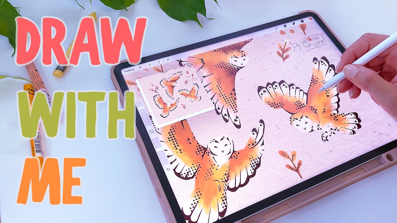 Draw with me in Procreate! ️ From sketch to color - YouTube