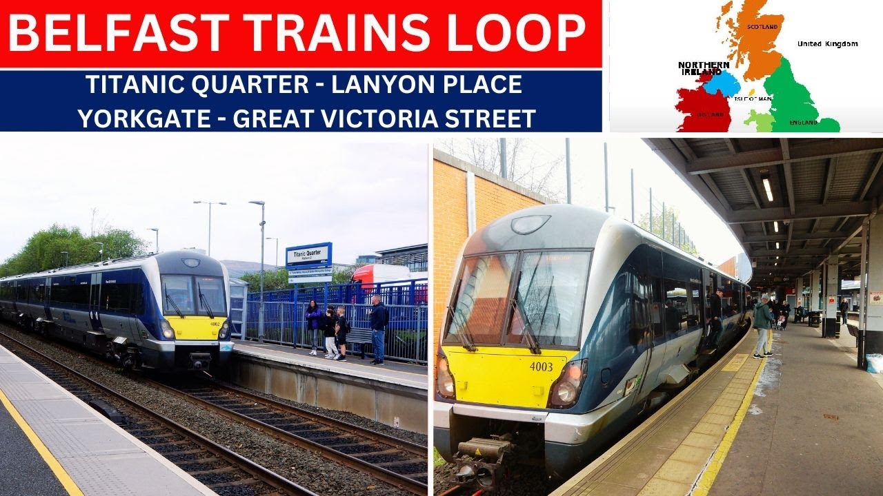 SEE BELFAST BY TRAIN Translink Ni Railways River Lagan Crossing