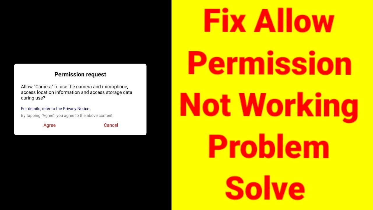 Allow Permission Android Not Working Problem Solve - YouTube