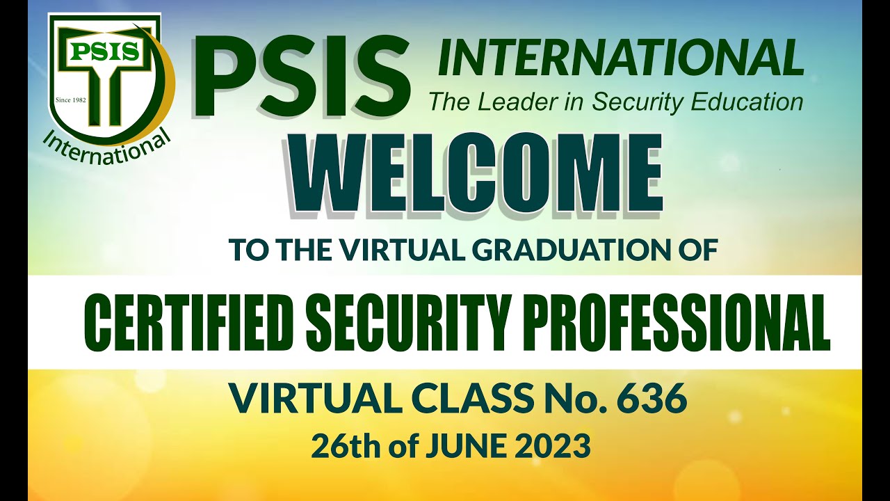 CSP CLASS 636 GRADUATION VIDEO - YouTube