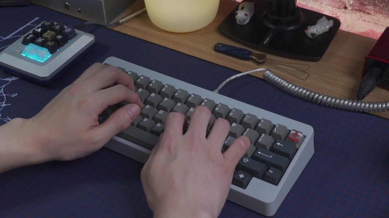 RAMA WORKS KARA (MOON) - with dampener - with lubed MX Browns Typing Sounds - YouTube