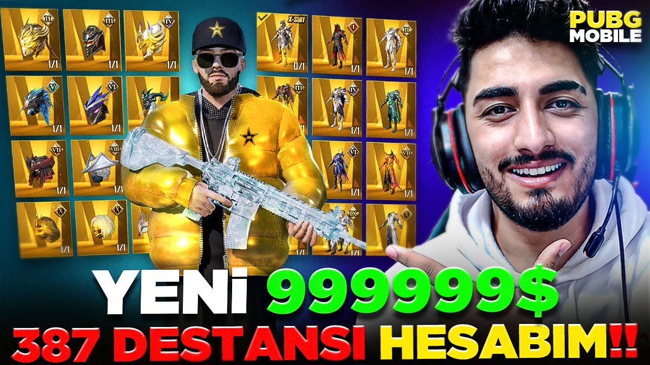 9999999999$'LIK YENİ 387 DESTANSI HESABIM!! 😱 ( SONUNDA! 🤑 ) | PUBG ...