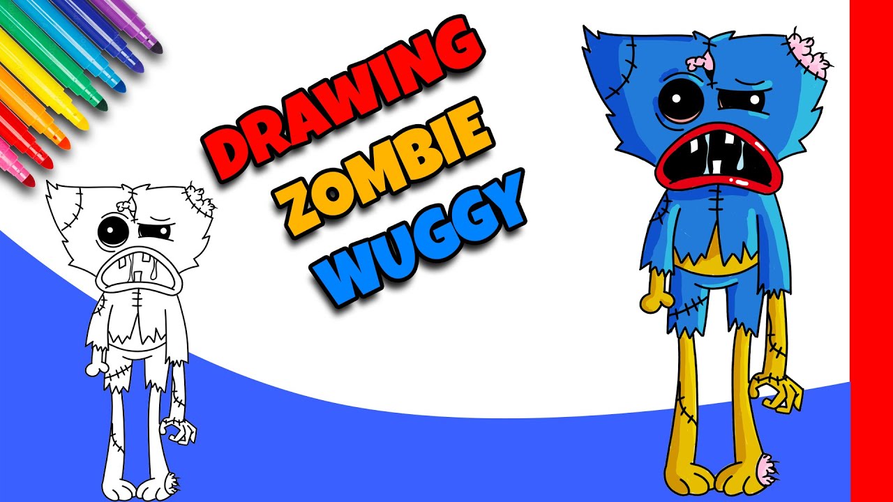 How To Draw Zombie Version Of Huggy Wuggy - YouTube