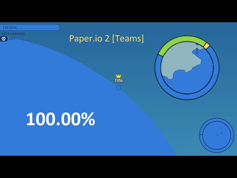 Paper.io 2 Teams Map Control: 100.00%