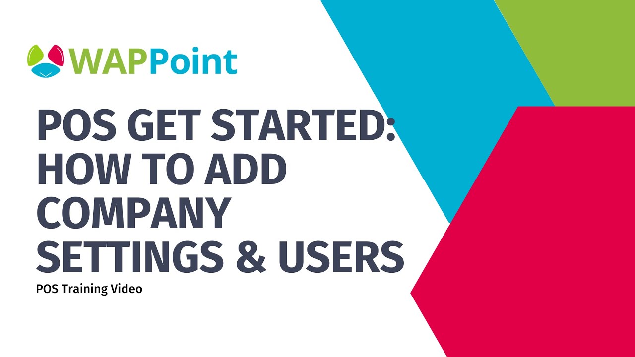 Point of Sale App User guide: company and user settings - YouTube