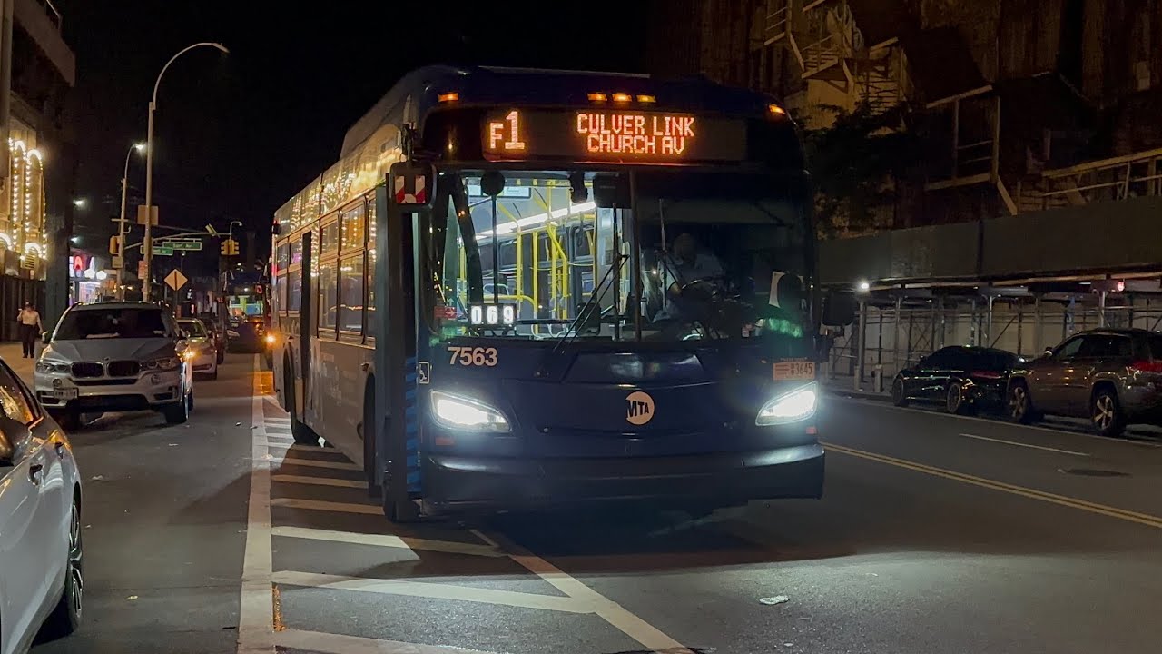 Final Day of F1 Culver Link bus service. 2018 New Flyer XD40 #7563 on ...
