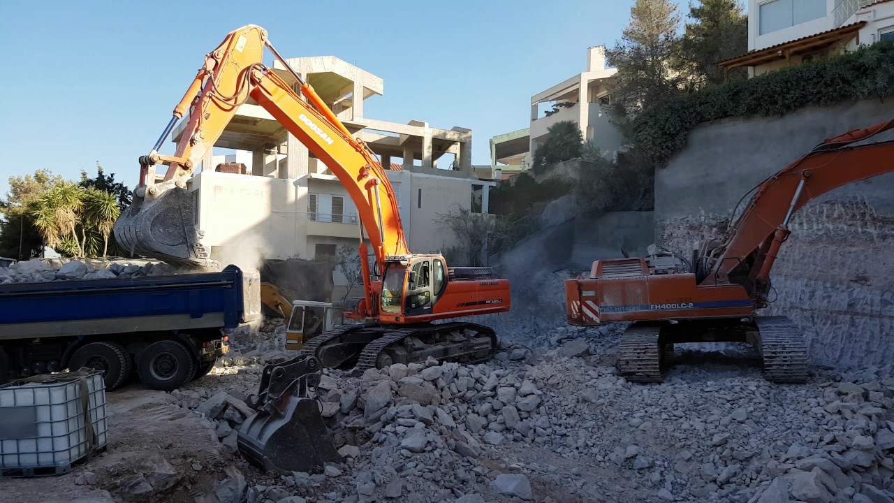 Χωματουργικες εργασιες - ΕΚΣΚΑΦΗ ΣΕ ΒΡΑΧΩΔΕΣ ΕΔΑΦΟΣ - YouTube