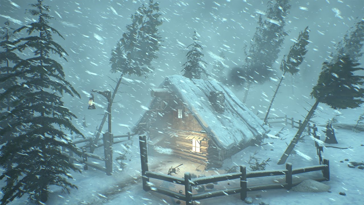 Frozen Night Howl: Blizzard Winds & Falling Snow for Rest | Silent ...