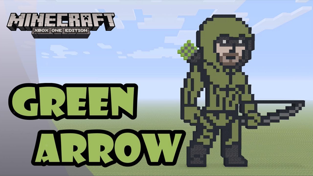 Minecraft: Pixel Art Tutorial and Showcase: Green Arrow (Arrow) - YouTube