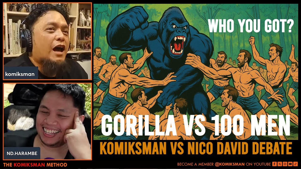 DEBATE: 1 Gorilla vs 100 Men | Komiksman Vs Nico David - YouTube
